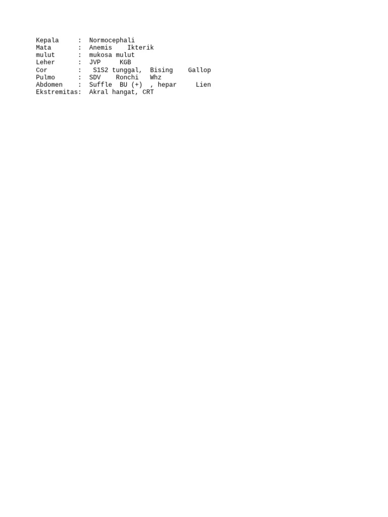 Pemeriksaan Fisik Ipd | PDF