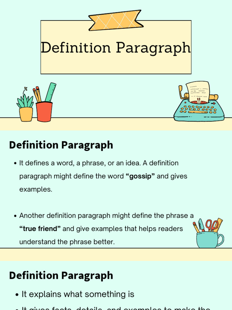 Week 9 Definition Paragraph | PDF