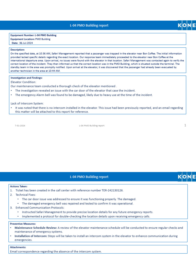 L-04 PMO Building report | PDF