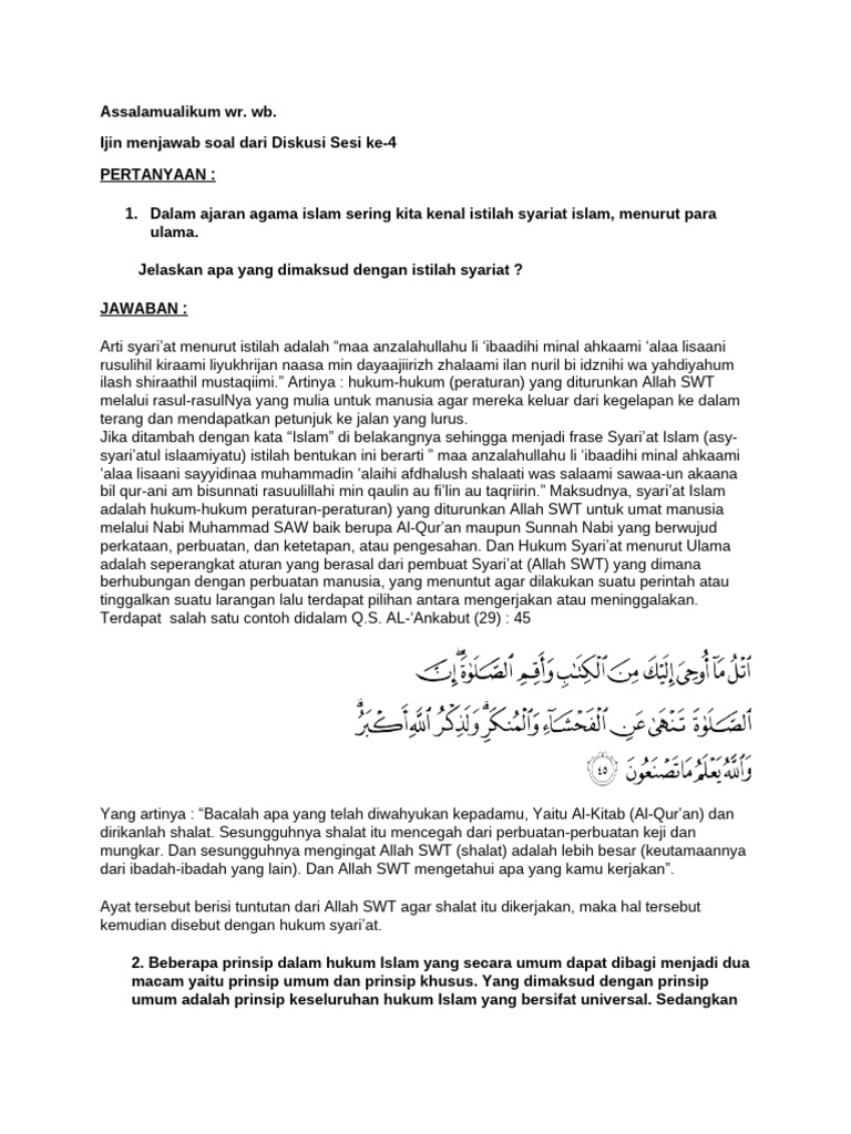 Diskusi Pai Sesi 4 | PDF