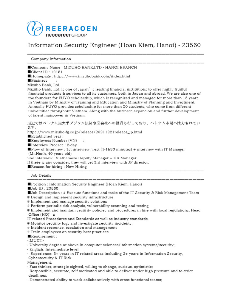 HN Information Security Engineer | PDF