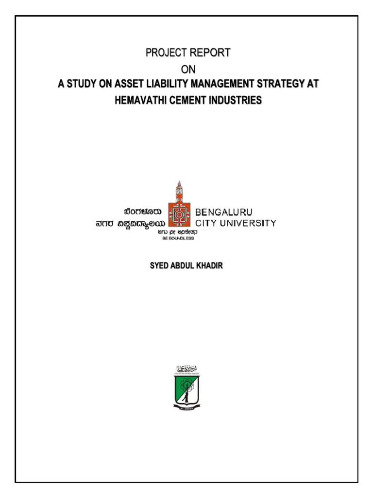 A Study On Asset Liability Management Strategy at Hemavathi Cement ...