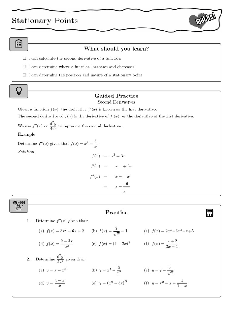 00 Stationary Points | PDF