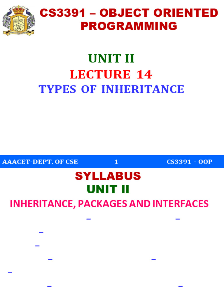 Types of Inheritance in OOP | PDF | Method (Computer Programming) | Computers