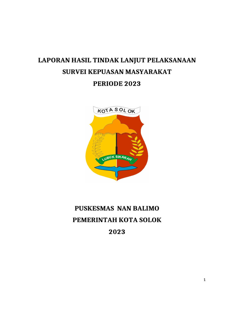 Template Laporan SKM - Puskesmas Nan Balimo Ok | PDF