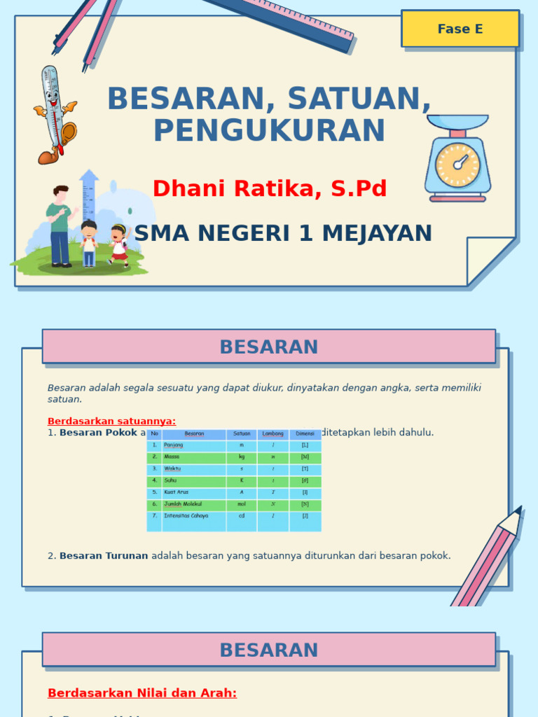 Besaran Satuan Pengukuran | PDF