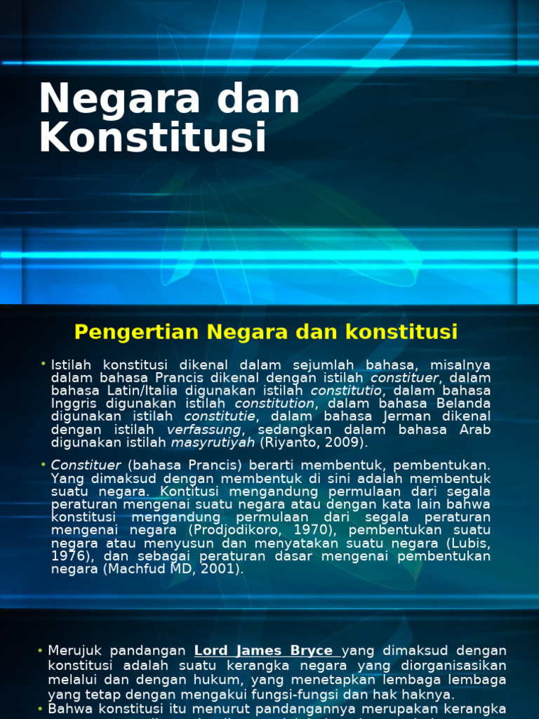 Negara Dan Konstitusi | PDF