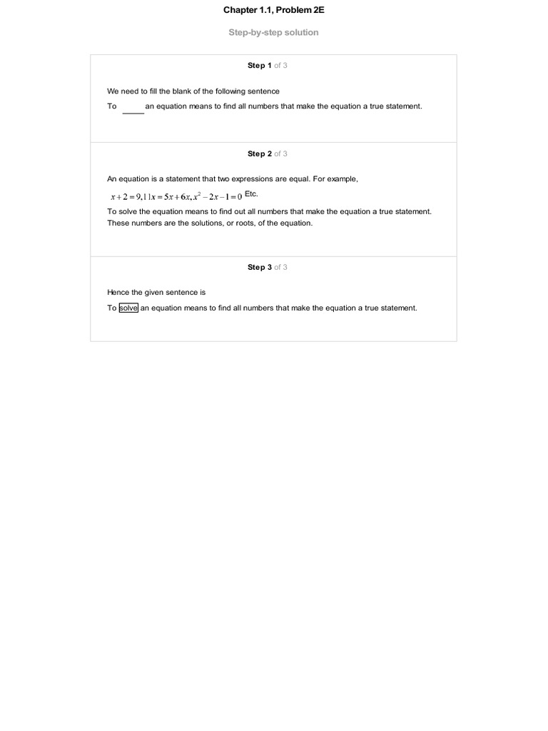 Step-By-Step Solution | PDF