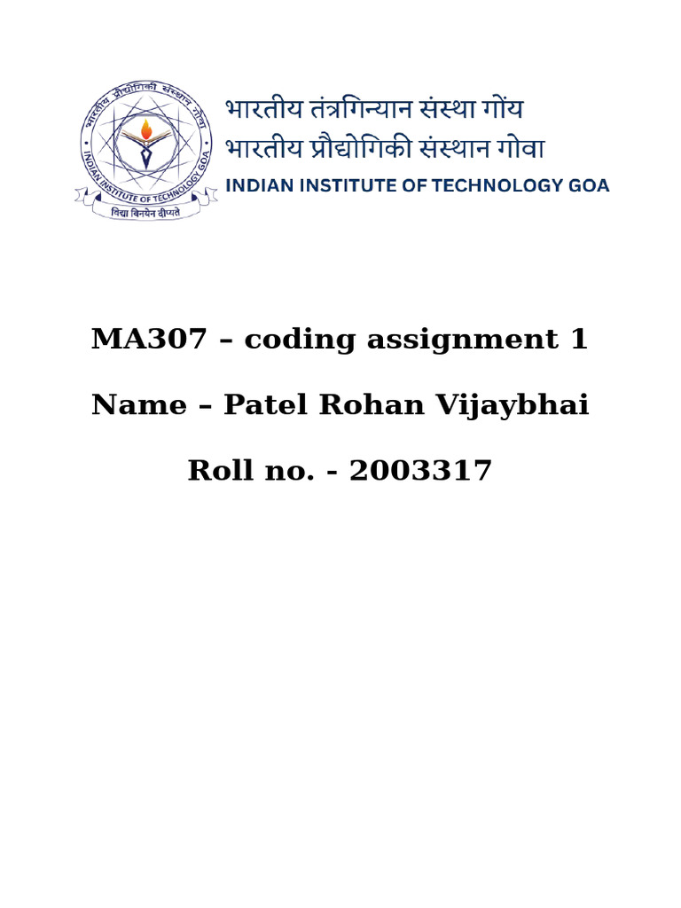 Coding Asignment1 Final | PDF