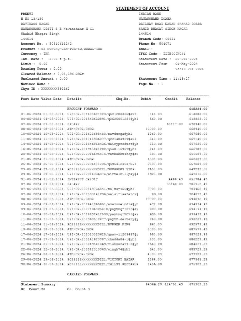 Bank Statement 2 | PDF