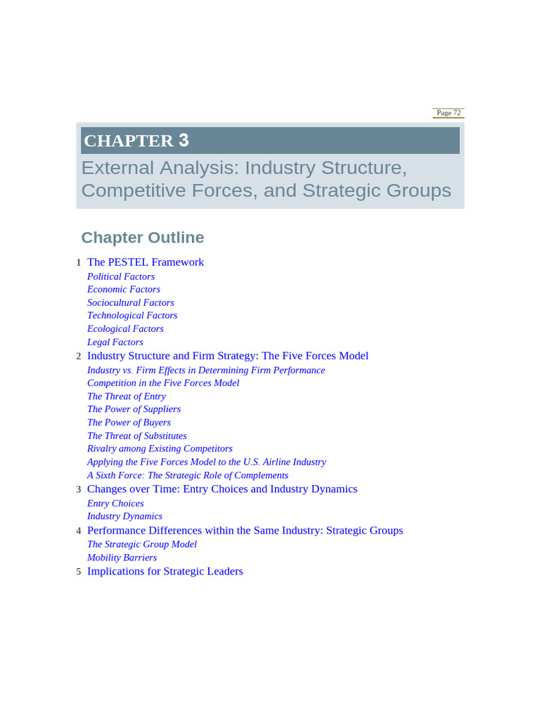 Five Forces Model - Strategic Management | PDF