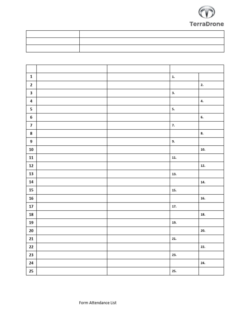 FRM HSE 06 Attendance List | PDF