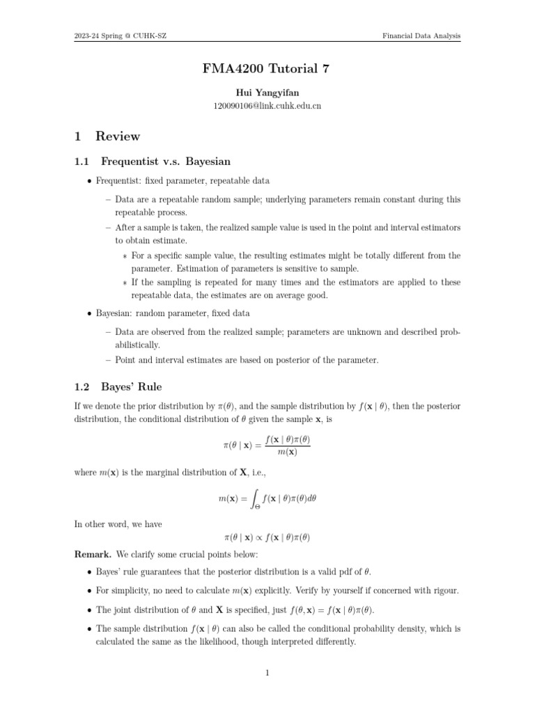 Tutorial7 Solutions | PDF