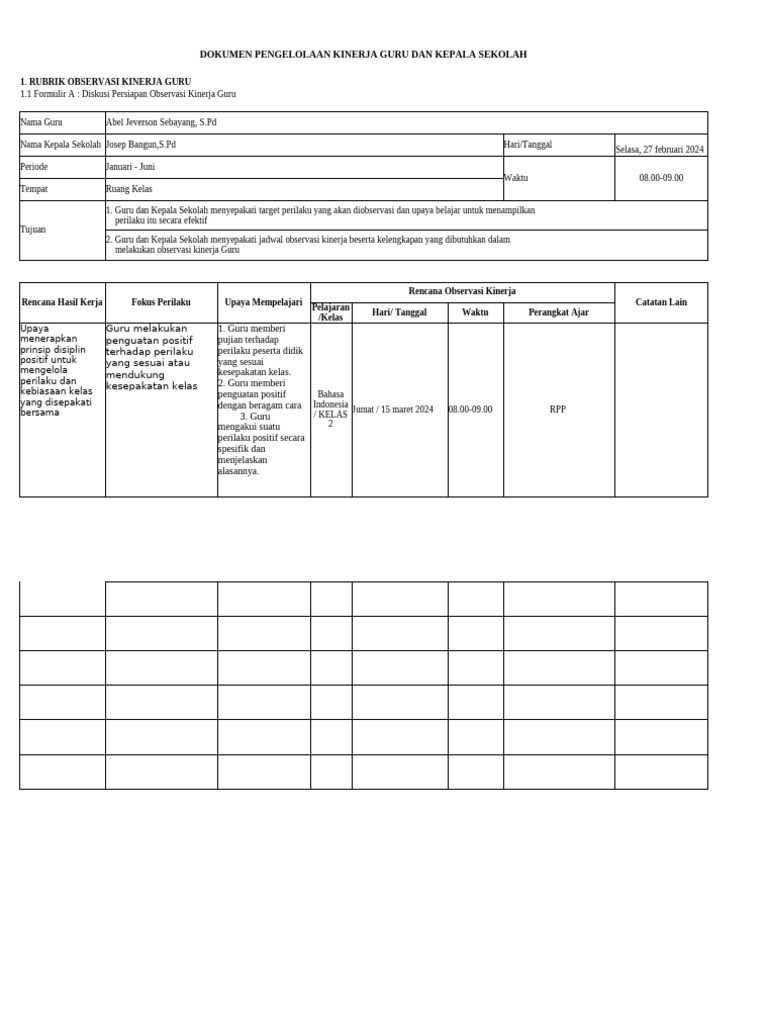 Dokumen Pengelolaan Kinerja Guru Dan Kepala Sekolah | PDF