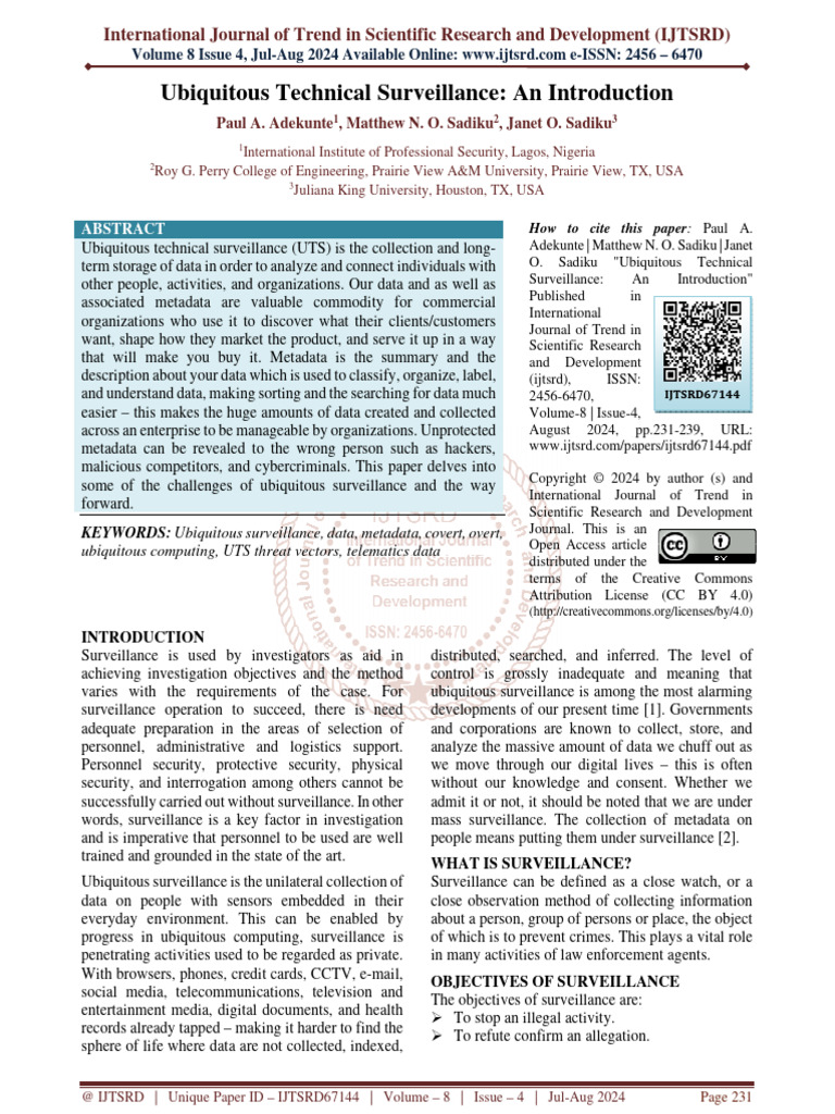 Ubiquitous Technical Surveillance An Introduction | PDF | Surveillance ...
