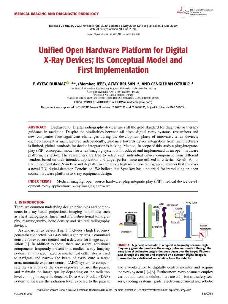 Unified Open Hardware Platform For Digital X-Ray Devices - Its Conceptual Model and First ...