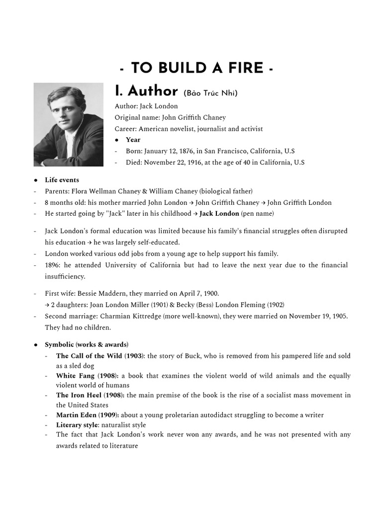 To Build A Fire Analysis | PDF