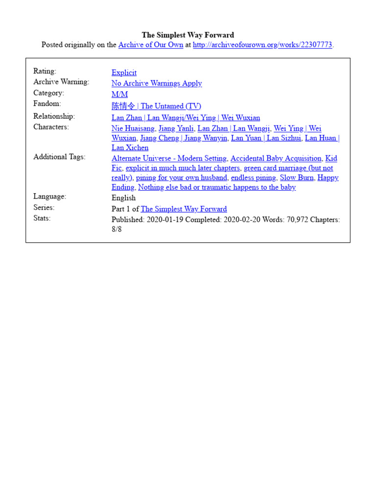 The Simplest Way Forward | PDF