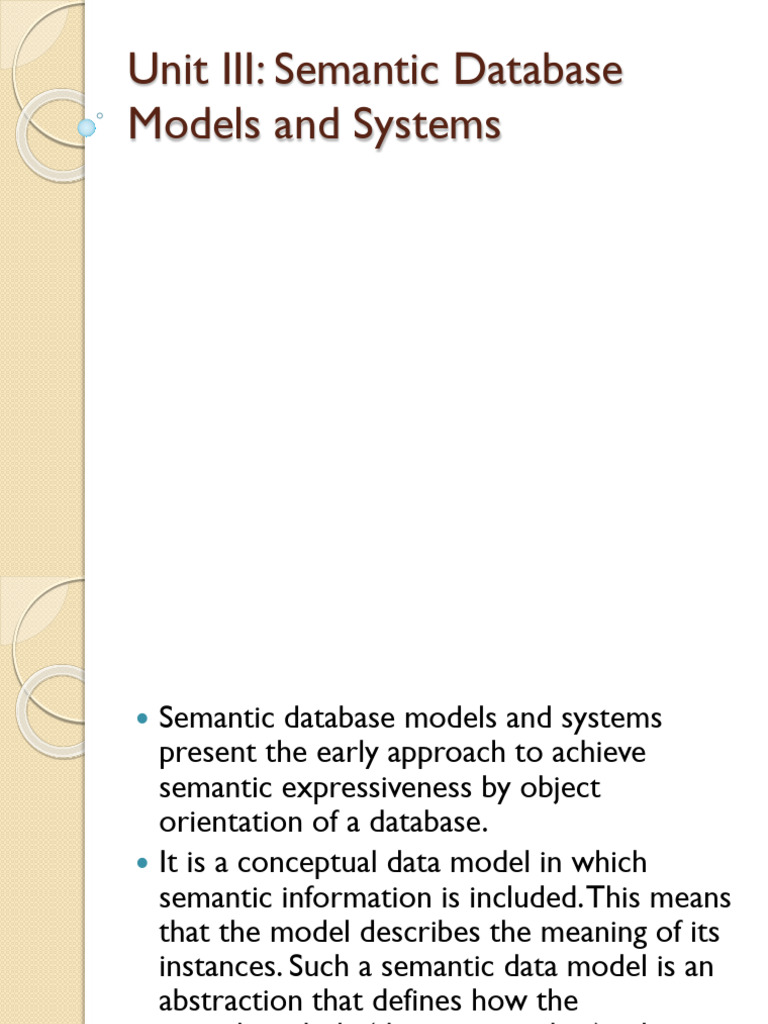 Object Oriented Database Management UNIT III | PDF