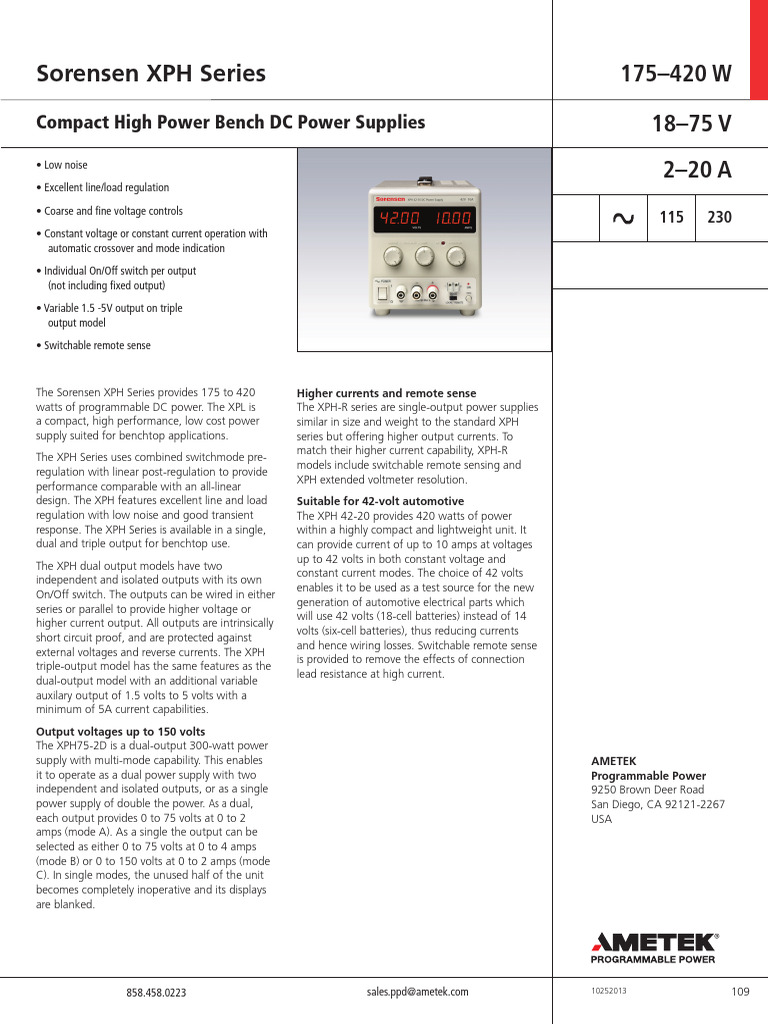 XPH Series Datasheet | PDF