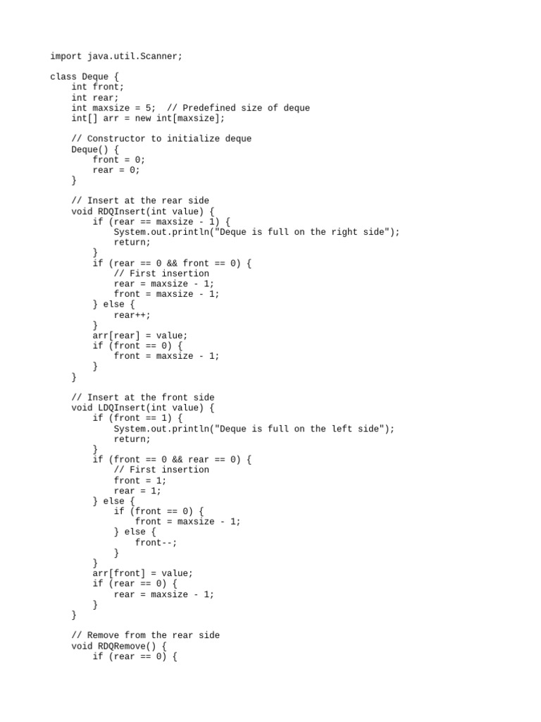 De Que Operations | PDF | Software Engineering | Computer Programming