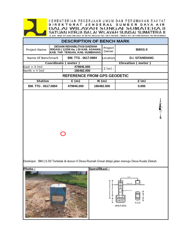 Deskripsi BM CP RTD Bendungan Lau Simeme PDF | PDF