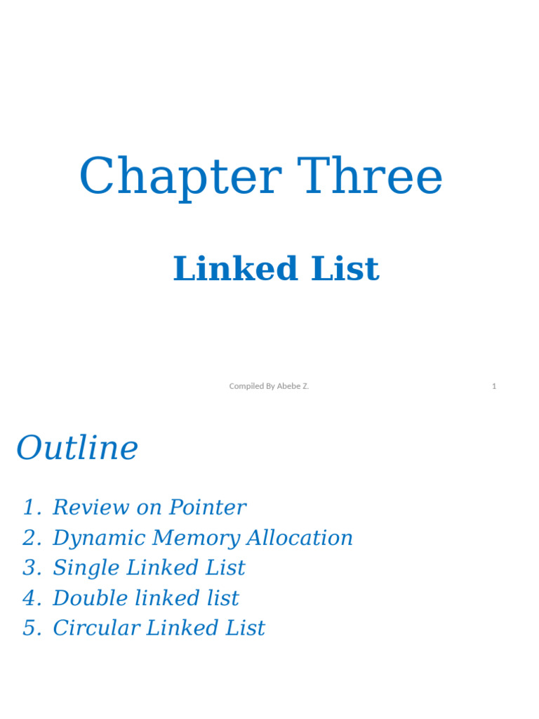 Chapter 3 Linked List | PDF