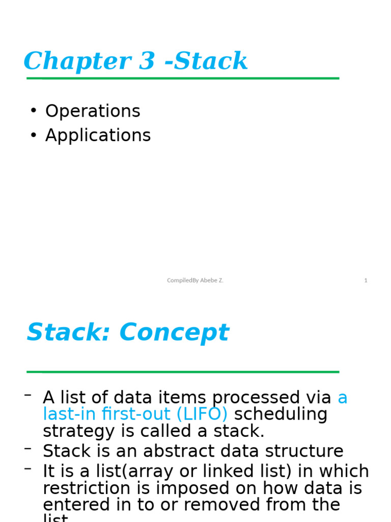 Chapter 3 Stack | PDF