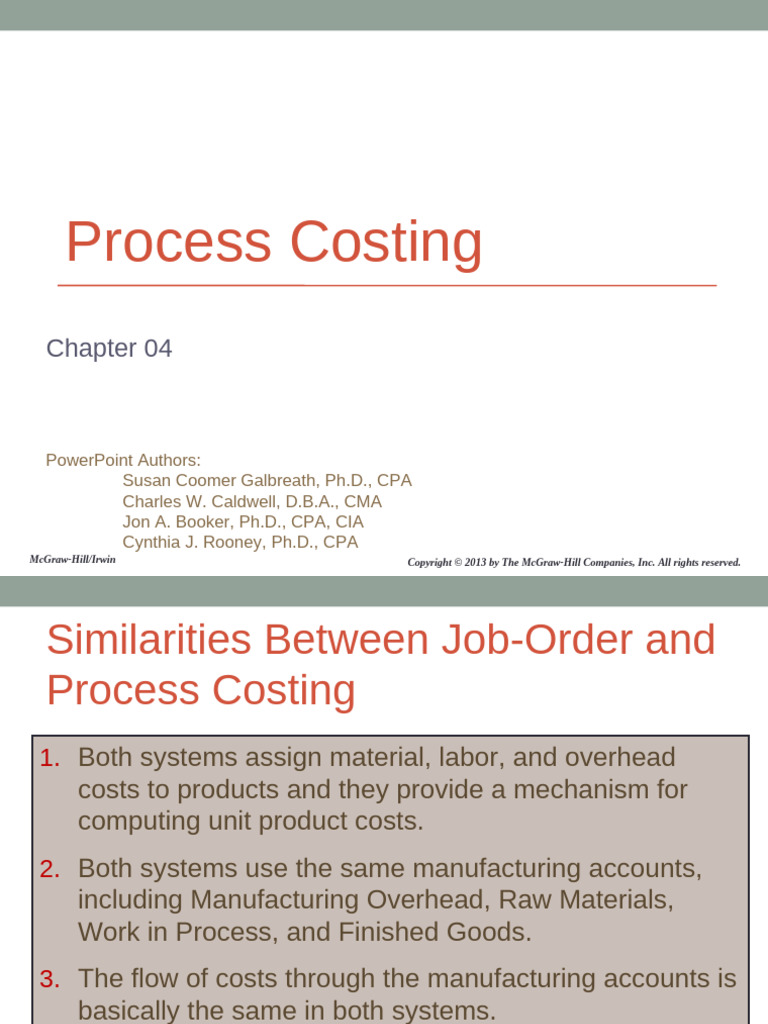 Week 14 Process Costing | PDF