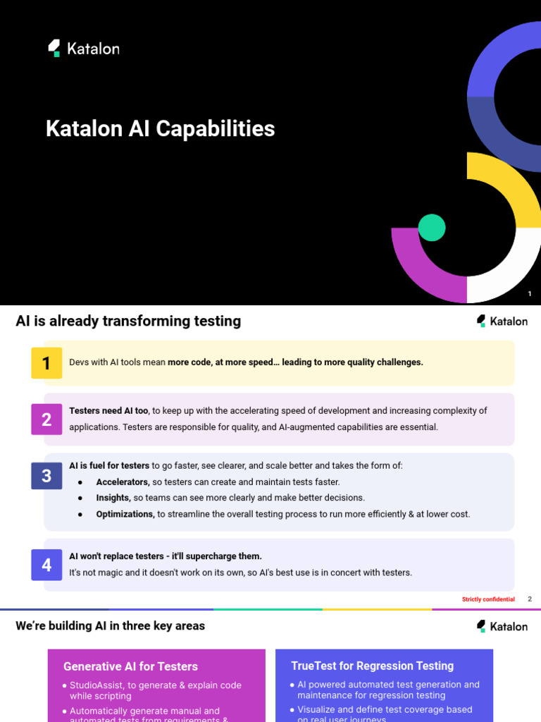 Katalon AI Capabilities Overview Deck | PDF