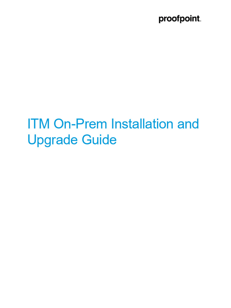ITM On-Prem Installation Guide | PDF | World Wide Web | Internet & Web