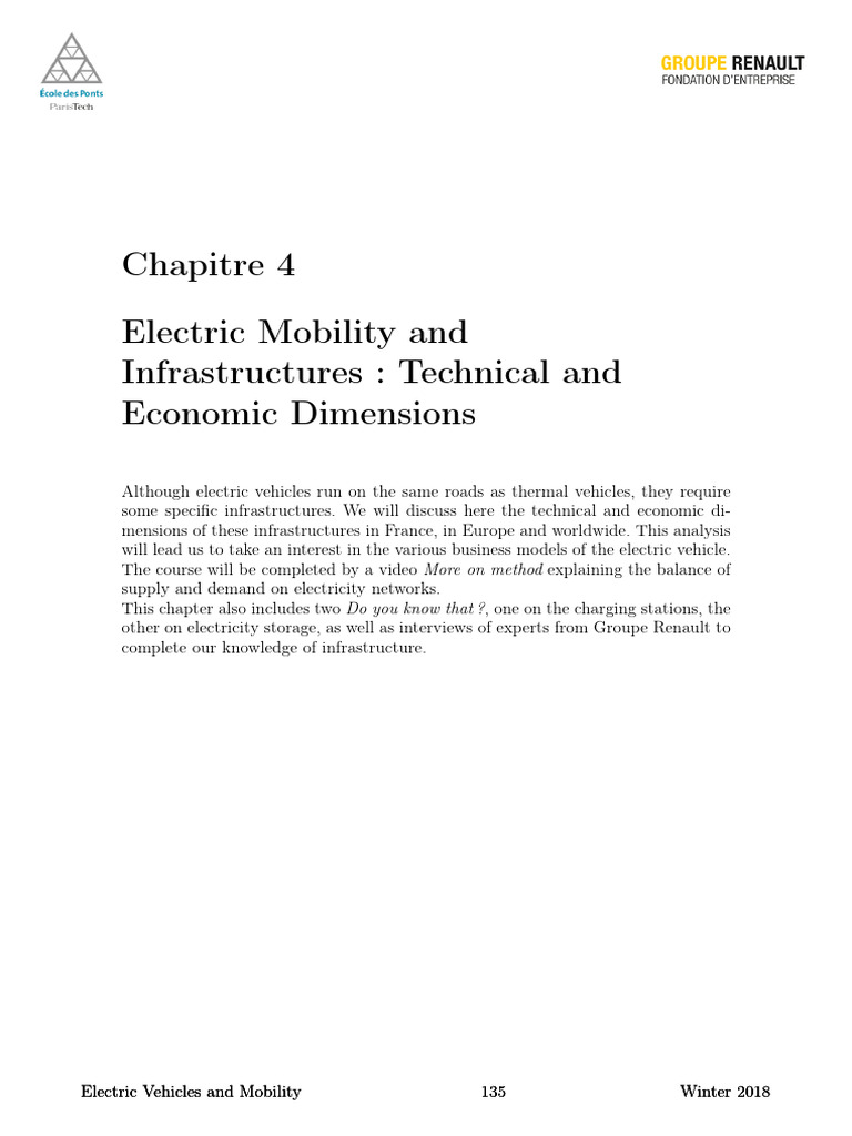 Chapter-4 Electric Mobility and Infrastructures Technical and Economic Dimensions | PDF