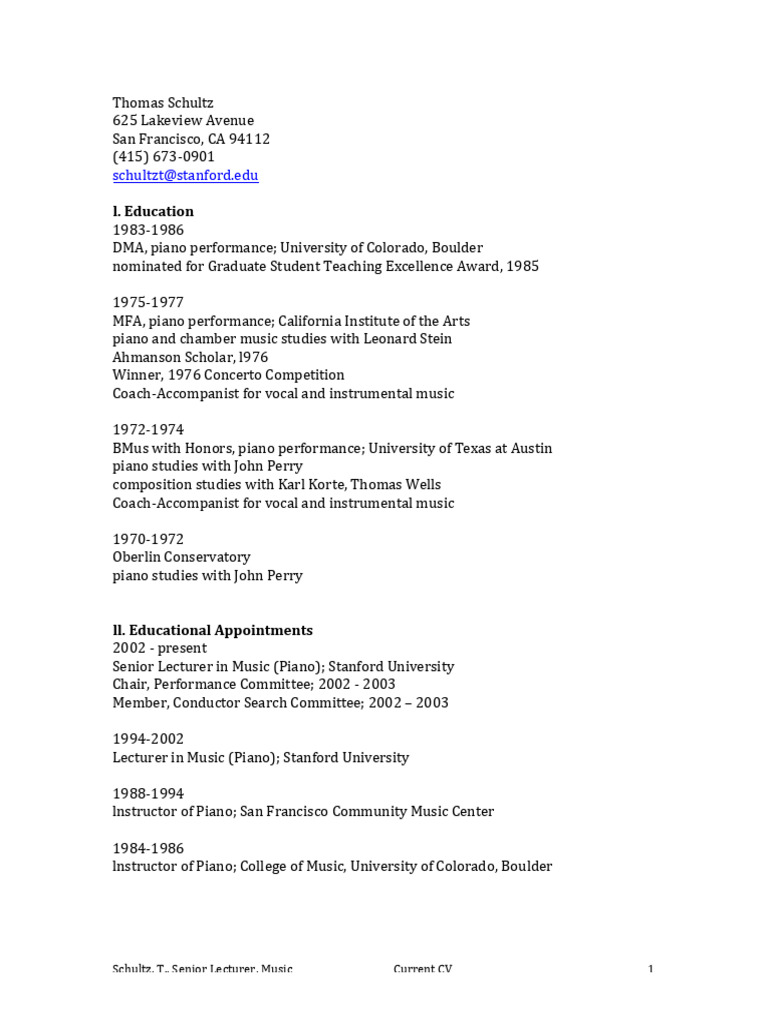 Thomas Schultz CV | PDF