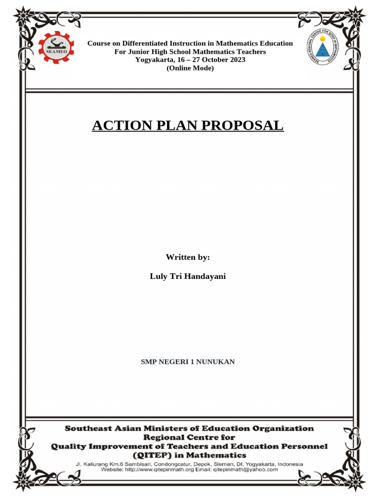Luly Tri Handayani - Action Plan Proposal of DI | PDF