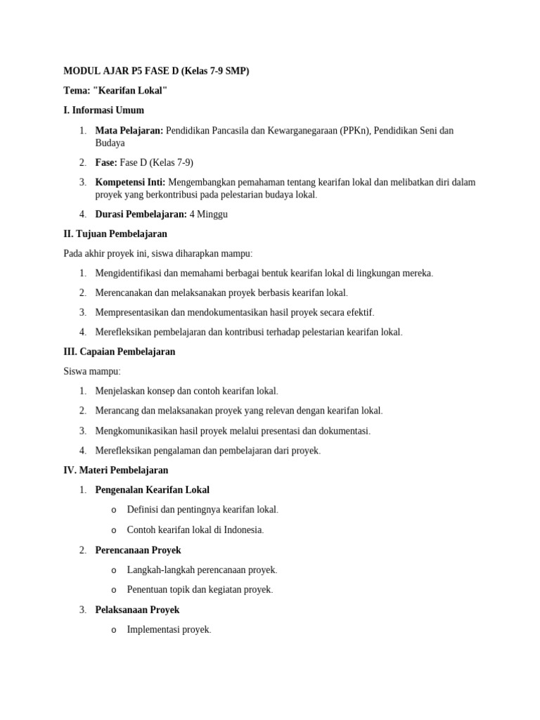 Contoh Modul p5 | PDF