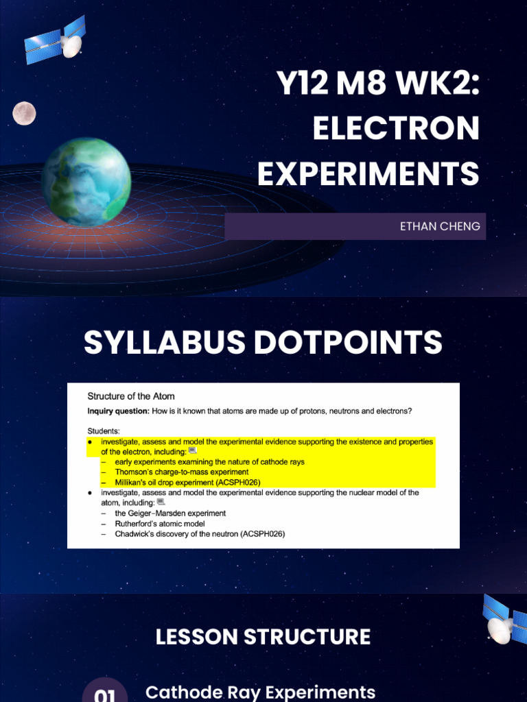 M8 WK2 - Electron Experiments | PDF