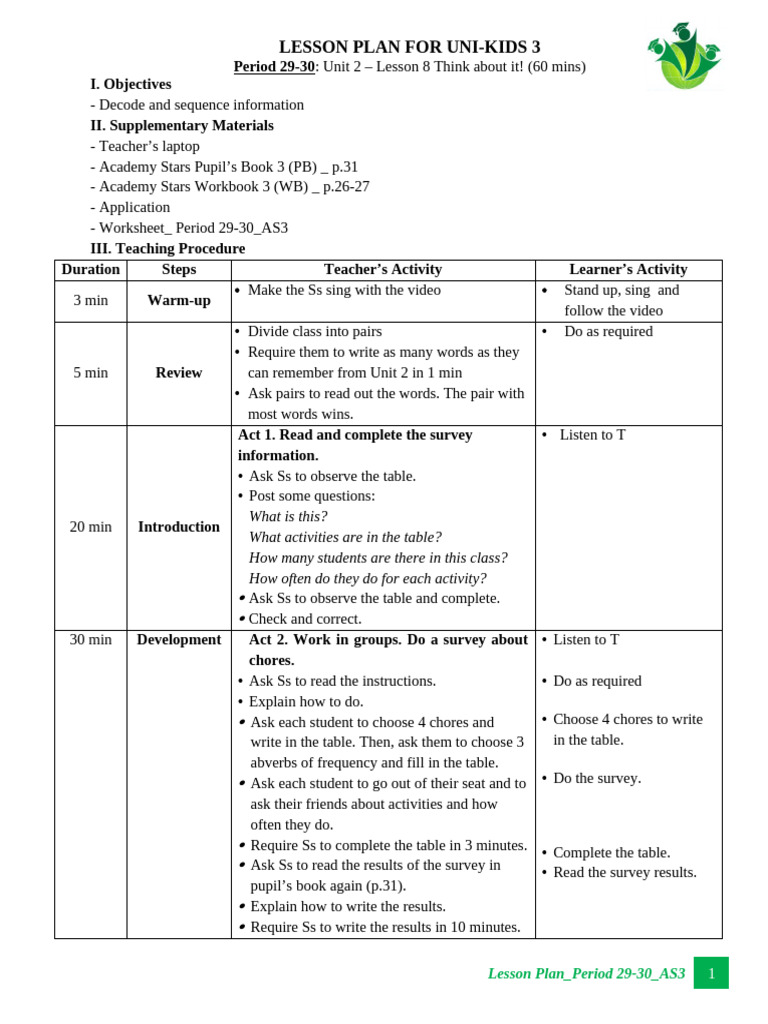Lesson Plan_Period 29-30_AS3 | PDF