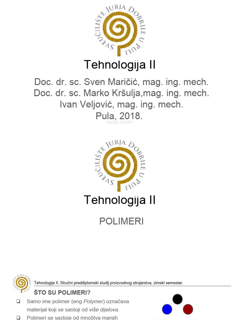 Polimeri Tehnologija | PDF
