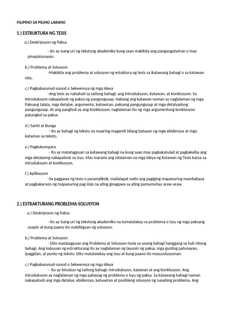 Filipino Sa Piling Larang | PDF