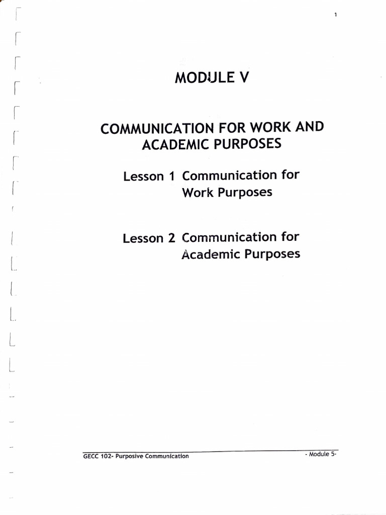 GECC 102 Purposive Communication Module 5 | PDF