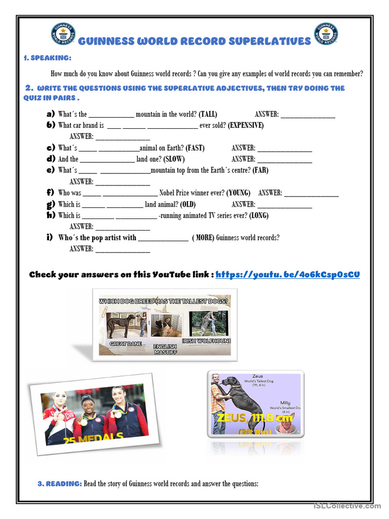 Guinness World Records - Superlative Adjectives | PDF