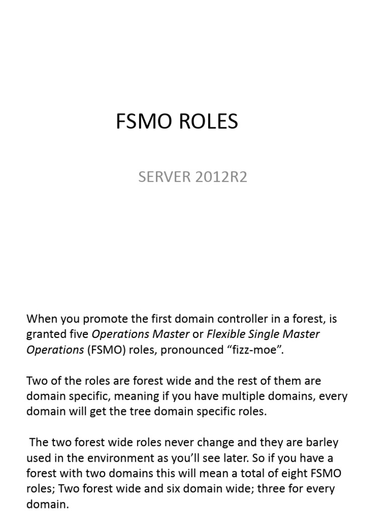 Fsmo Roles | PDF