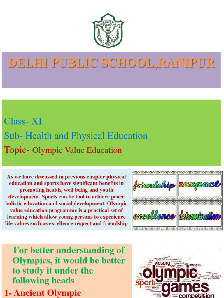 Olympic Value Education 2 | PDF