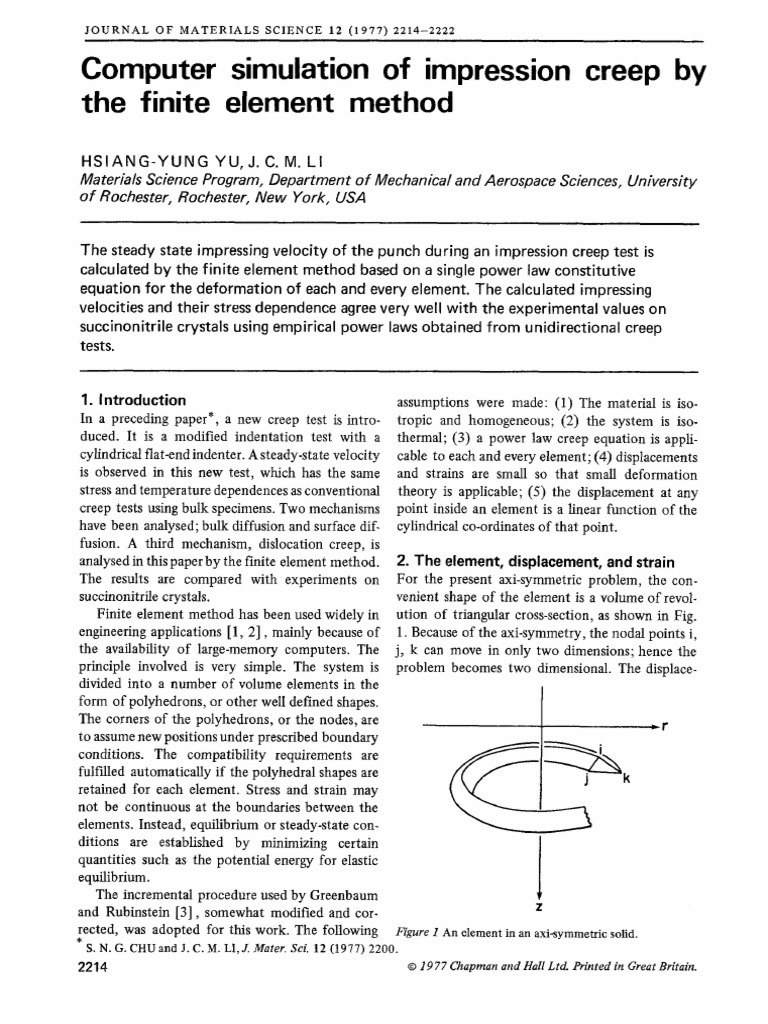 Computer Simulation Creep | PDF
