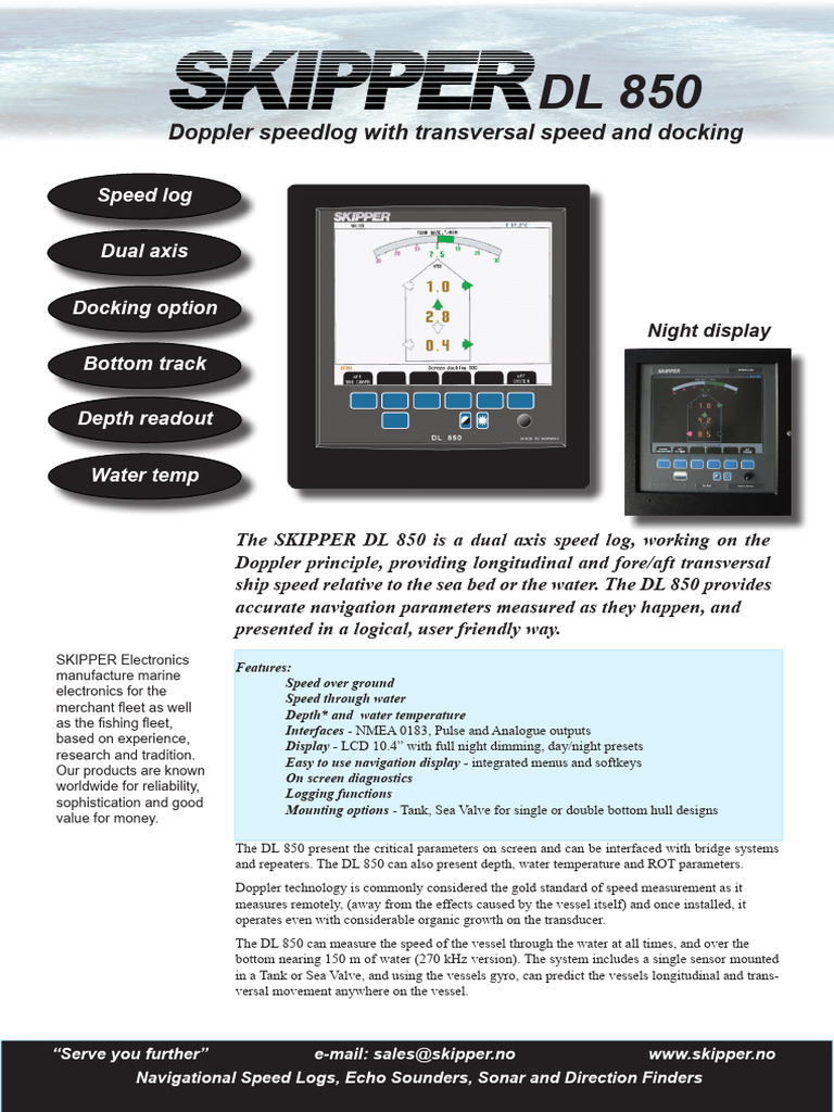 130-LogDop Skipper DL850 - Brochure 22-11-2012 | PDF | Equipment