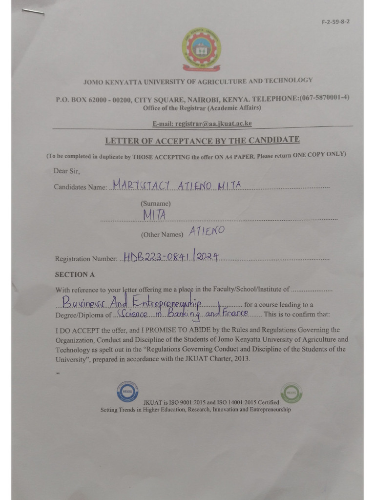 Letter of Acceptance | PDF