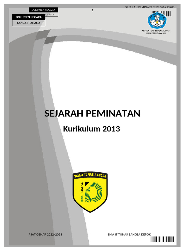X Sejarah Soal PSAT 22-23 | PDF