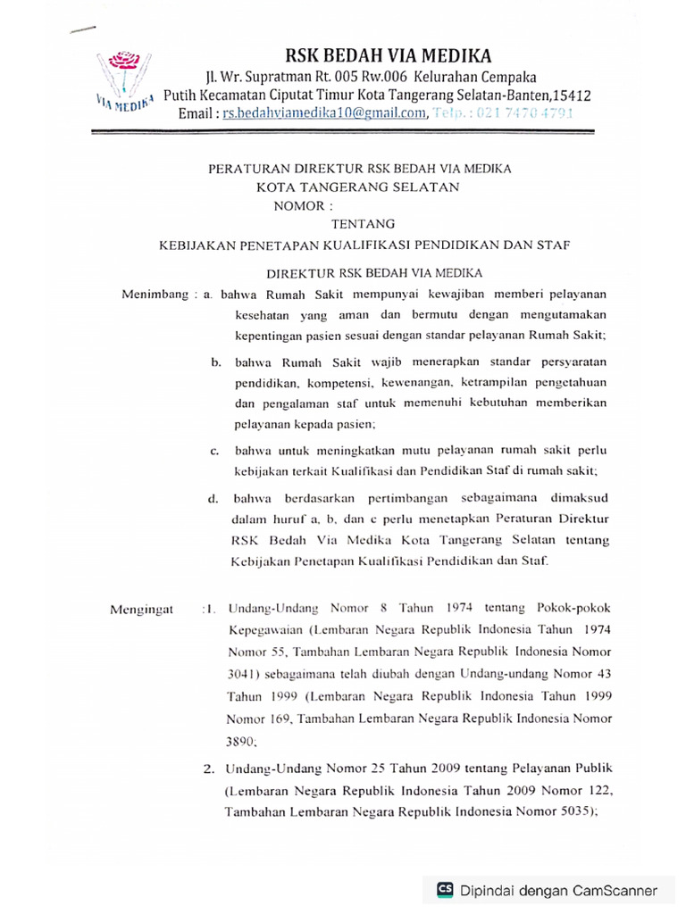 KPS1_EP1_Kebijakan Penetapan Kualifikasi Pendidikan dan Staf | PDF