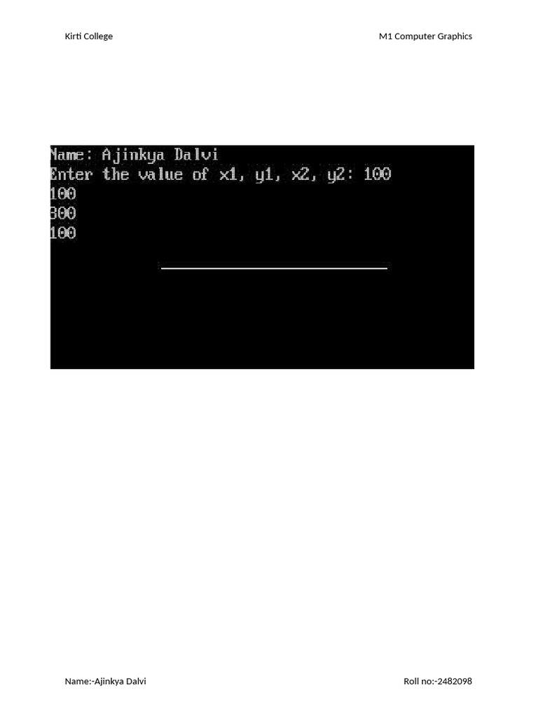 Kirti College M1 Computer Graphics | PDF