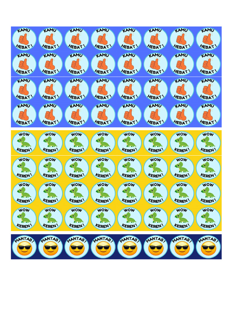 Stiker Apresiasi by Bu Ajeng | PDF